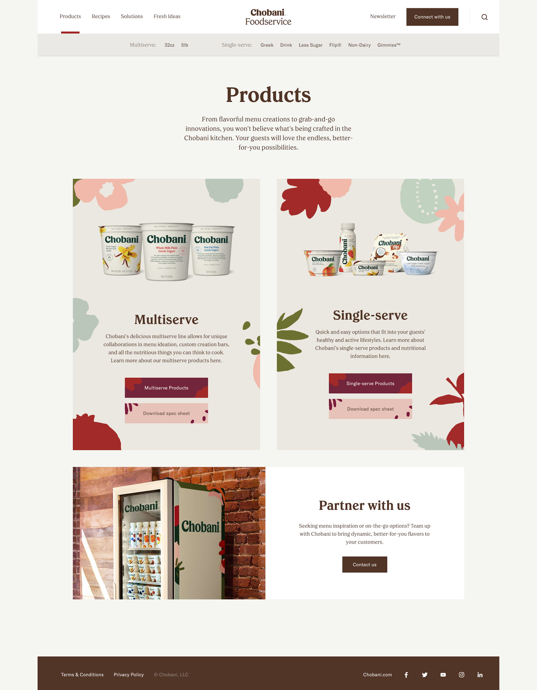 Chobani Foodservice. Made by wild.