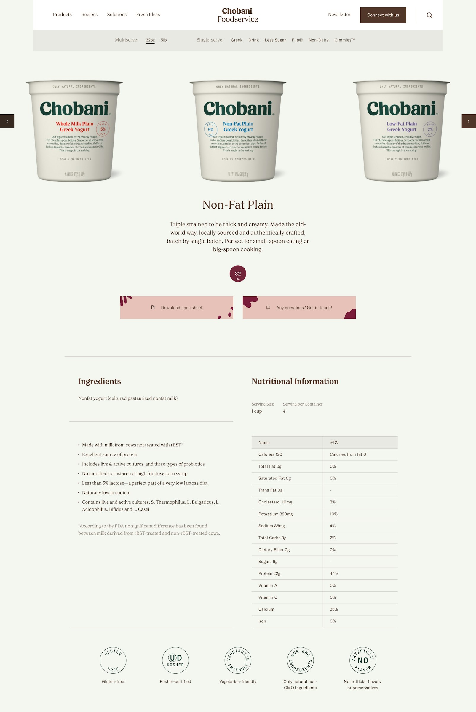 Chobani Foodservice. Made by wild.